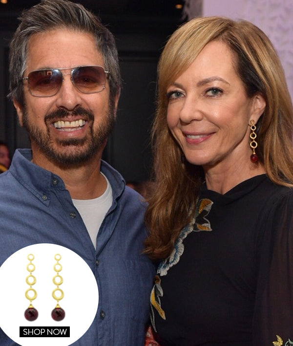 ALLISON JANNEY IN OUR ORIGAMI LONG DROP EARRINGS – DeanDavidson.com