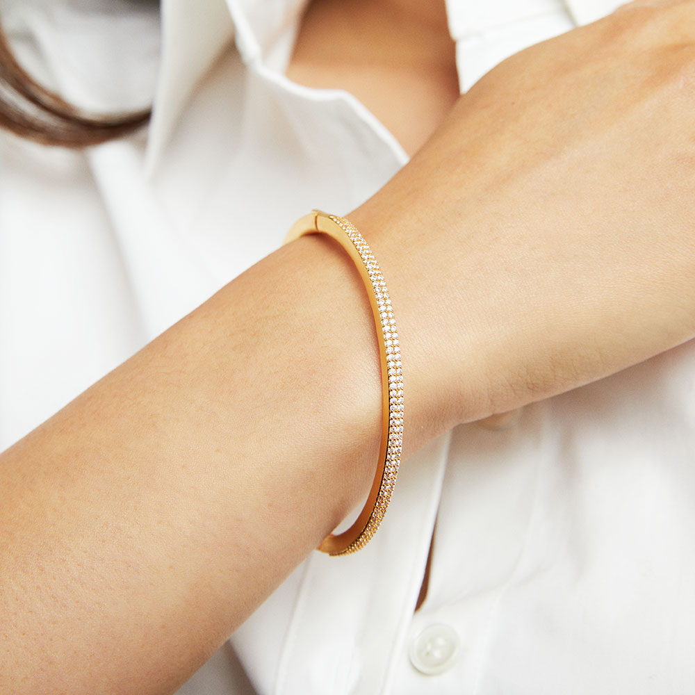 Dean Davidson | Signature Pave Hinge Bangle | Gold – DeanDavidson.com