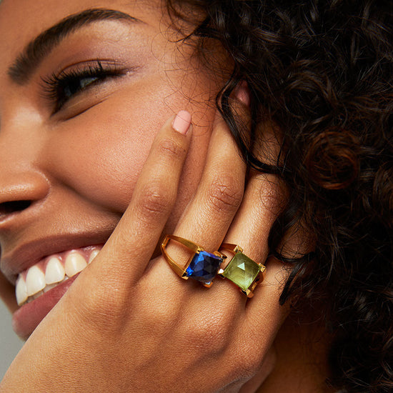 Mini Plaza Ring | Midnight Blue | Dean Davidson Jewelry – DeanDavidson.com
