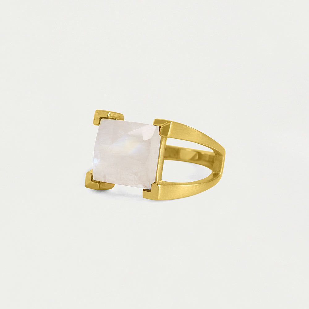 Mini Plaza Ring | Rainbow Moonstone | Dean Davidson Jewelry ...